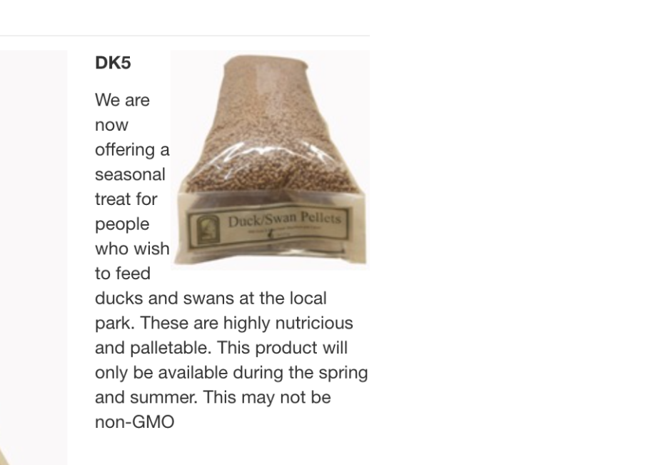 5lb Duck and Swan Bird Seed (Wild Bird Trading Co) | Nicholyn Farms